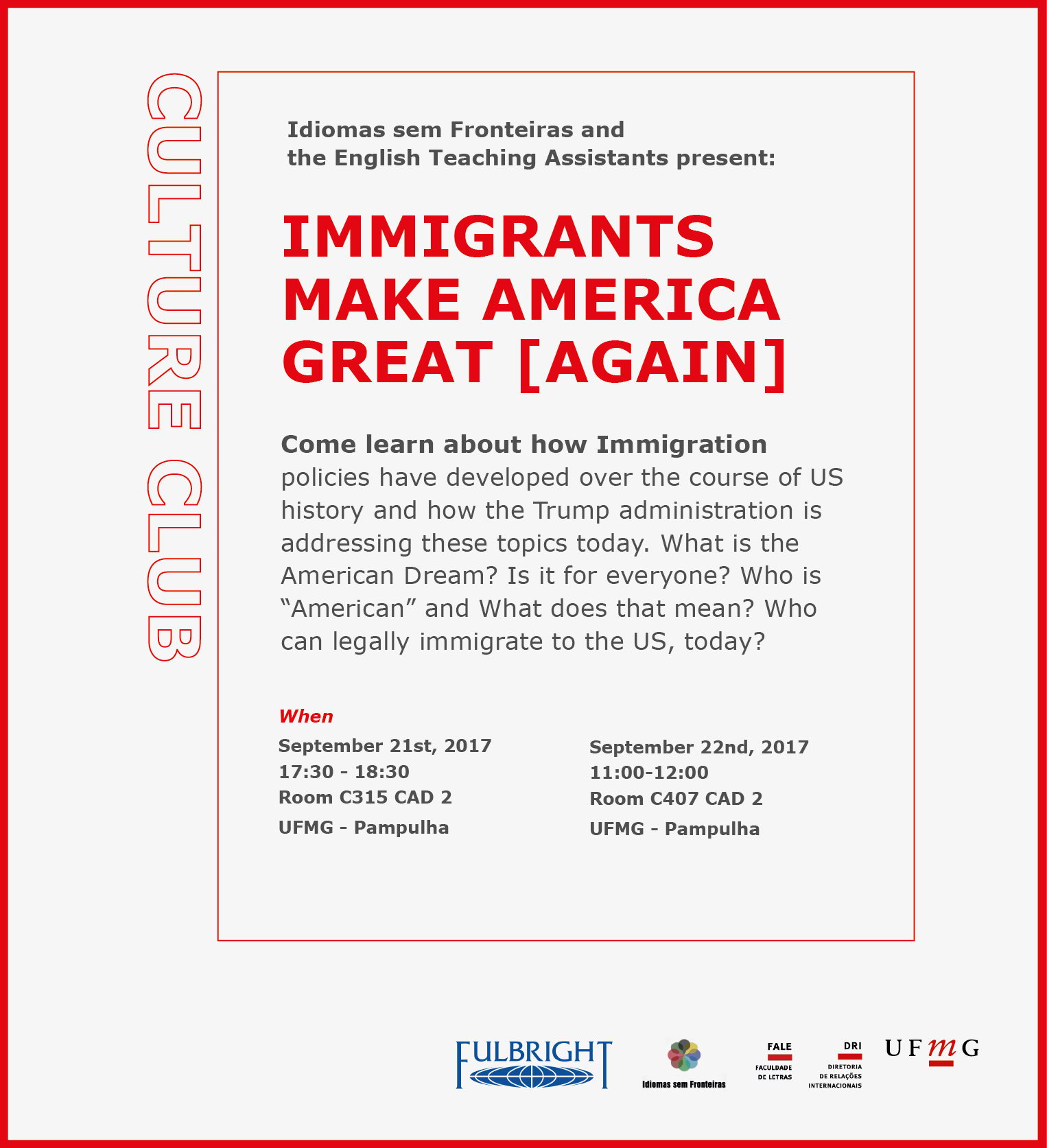 Imigração é tema de atividade do Culture Club – DRI – Diretoria de ...