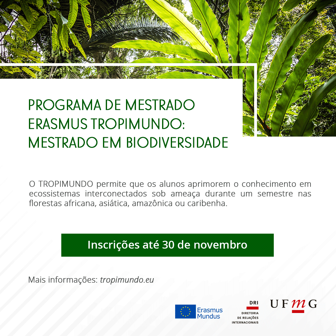 Chamada para o Programa de Mestrado Erasmus Tropimundo – DRI ...