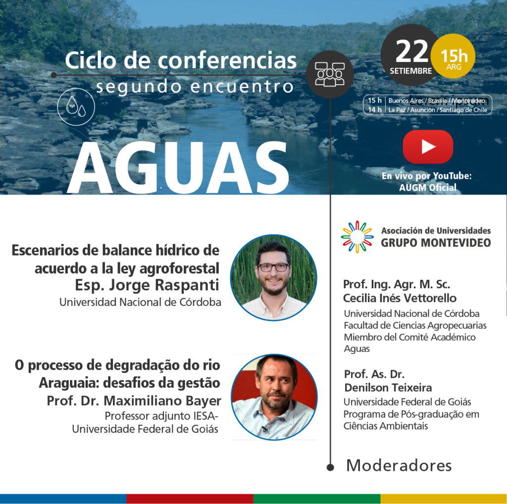 Ciclo de conferências virtuais promovido pelo Comitê Acadêmico de Águas ...