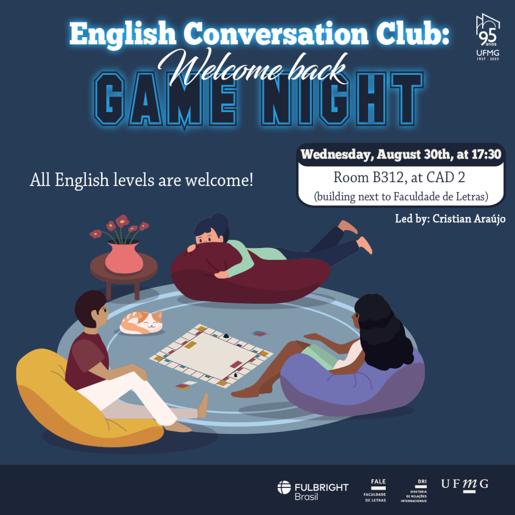 English Conversation Club: Welcome Back Game Night – DRI – Diretoria de ...