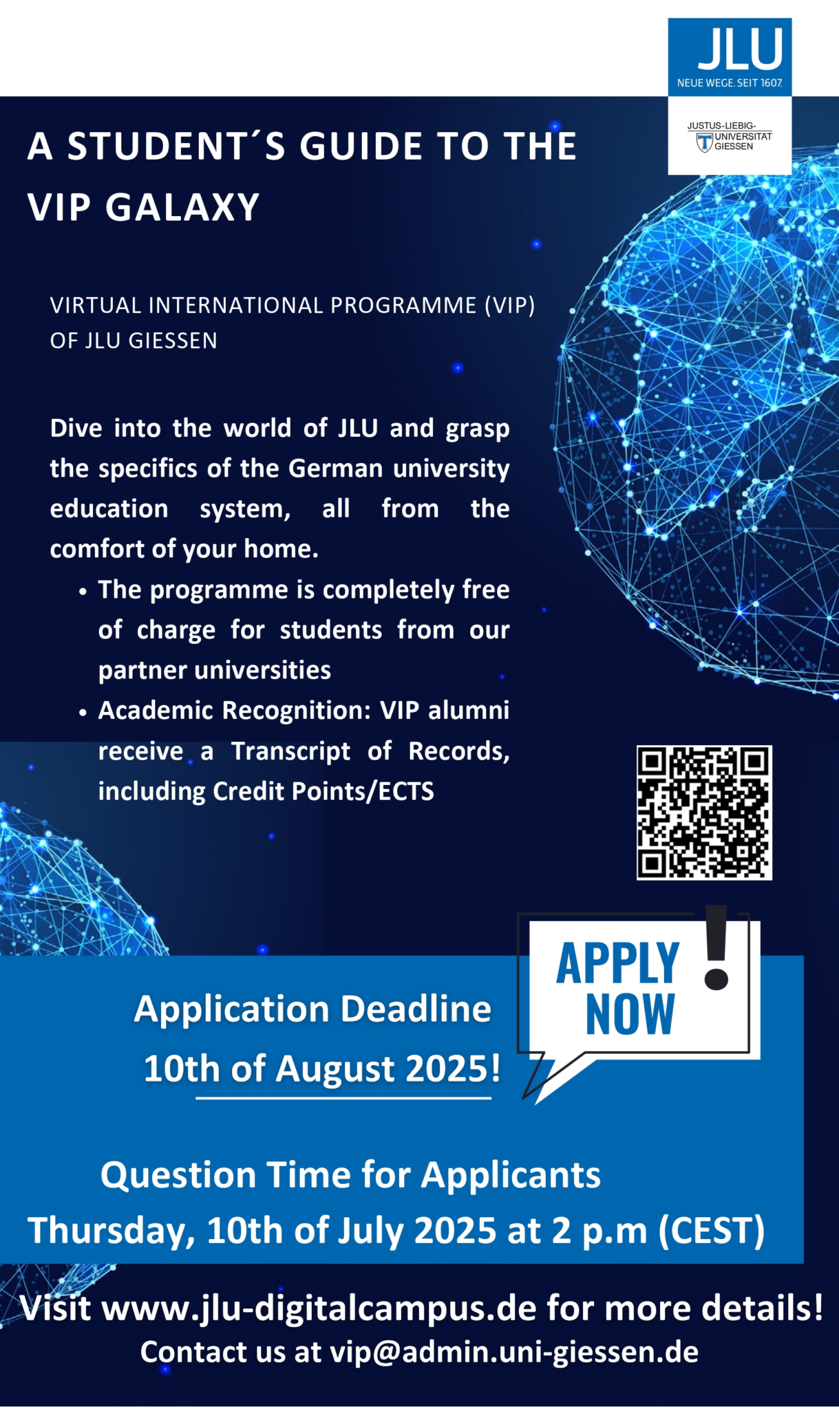 Inscrições abertas | JLU’s Virtual International Programme (VIP) for ...