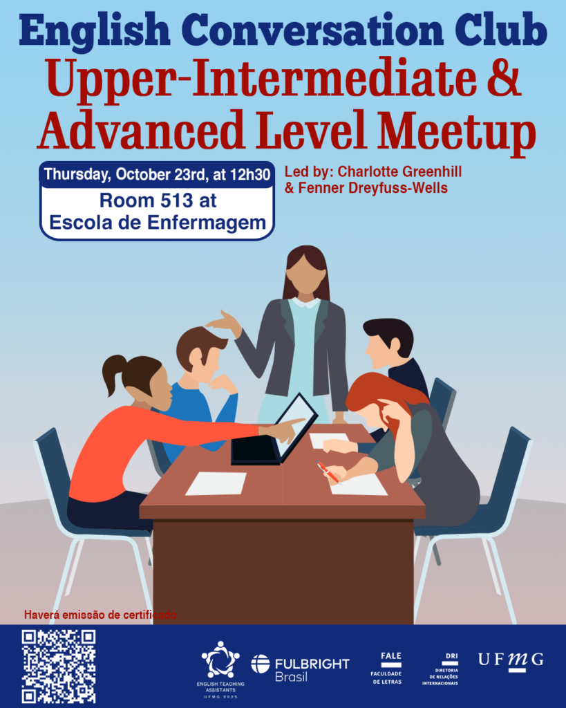 Participe dos encontros do English Conversation Club com os ETAs ...