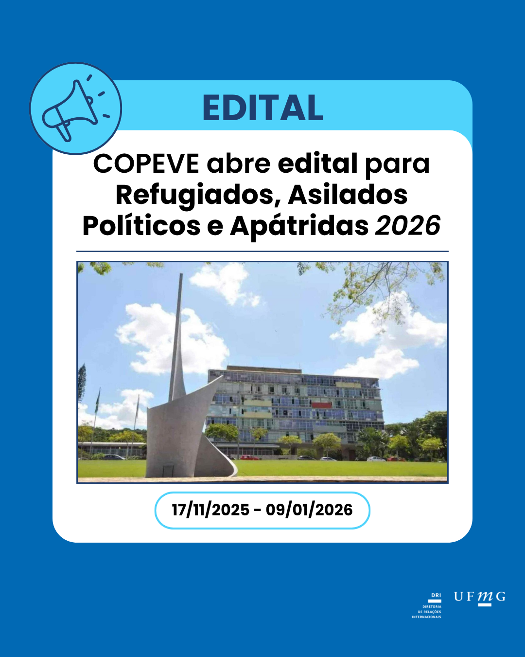 COPEVE abre edital para Refugiados, Asilados Políticos e Apátridas 2026 ...